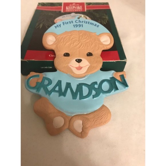 Hallmark | Holiday | Grandson Baby Boy First Christmas 991 Hallmark ...